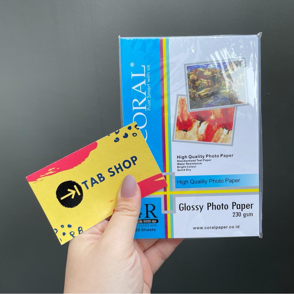 Jual TAB SHOP - CORAL Glossy Photo Paper 4R 230 GSM 20 SHEETS - KERTAS ...