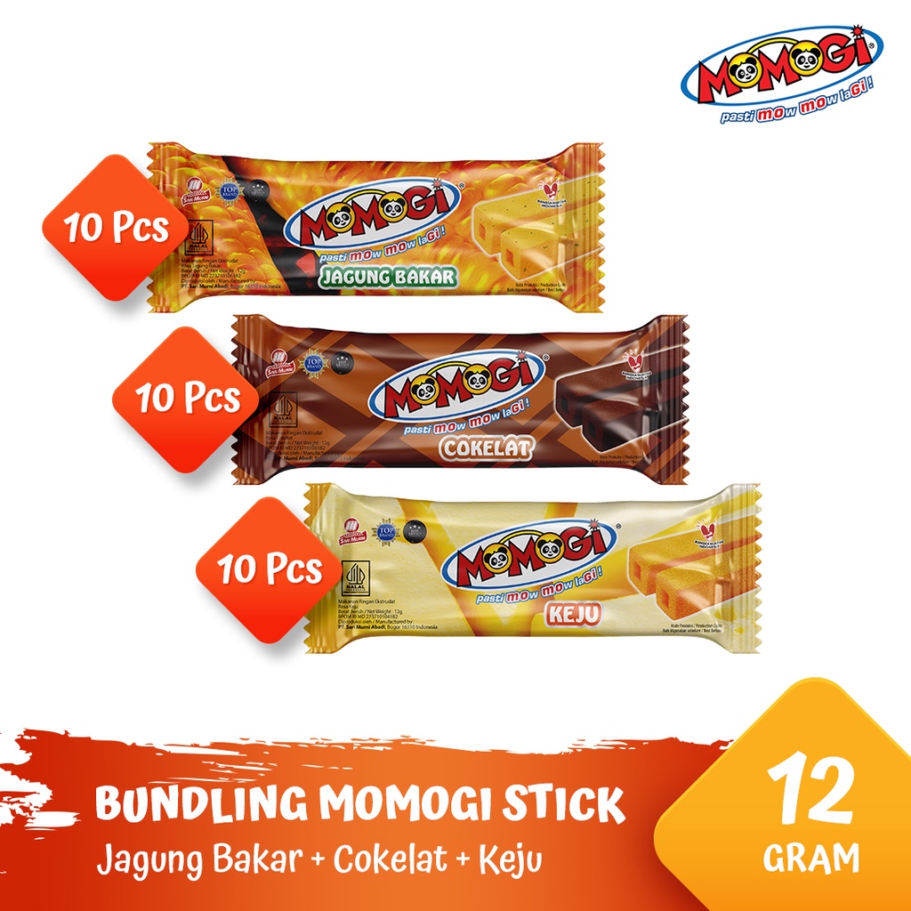 Jual Momogi Bundle Stick 1000 All Variant (Jagung Bakar + Coklat + Keju) | Shopee Indonesia