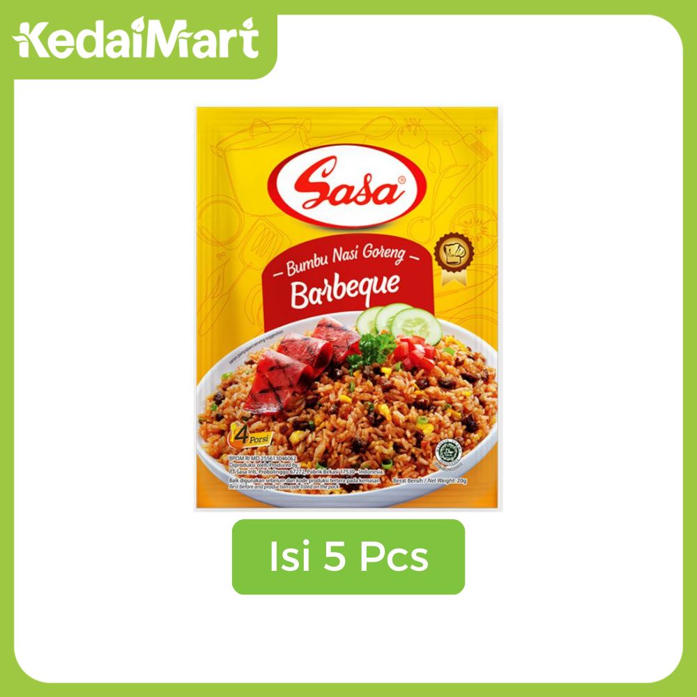 Jual KM Paket Sasa Bumbu Nasi Goreng Barbeque 20 Gram X 5 | Shopee ...
