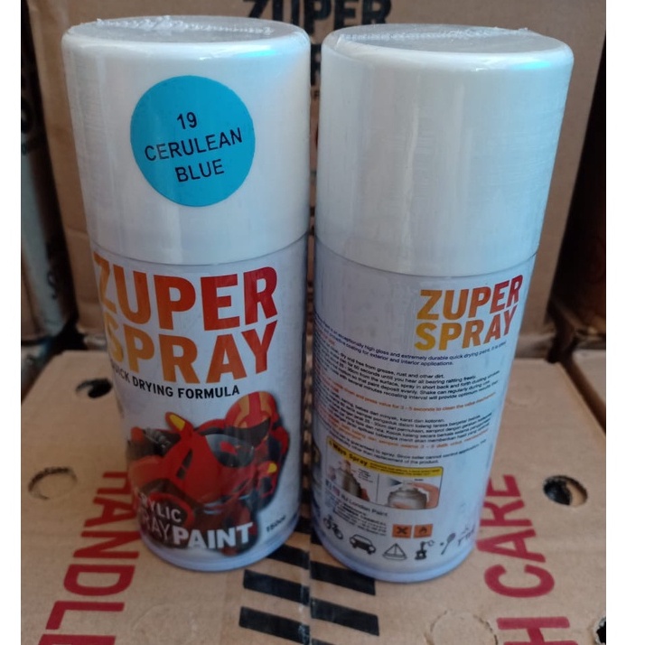 Jual Zuper Spray Paint Pilok Pilox Warna Cerulean Blue / Biru (P 19) 150cc/150ml | Shopee Indonesia