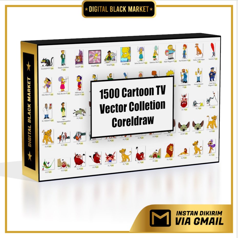 Jual ID71001 - 1500 Cartoon Tv Vector Colletion CorelDraw | Shopee ...