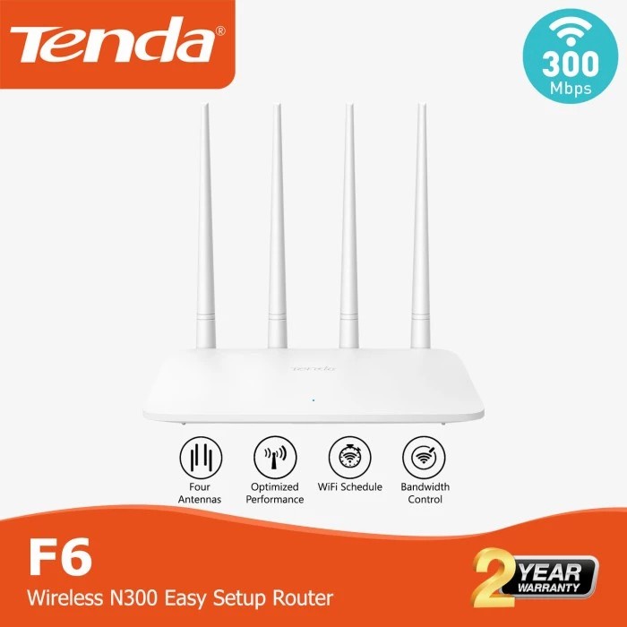 Jual Tenda F6 Wireless N300 Easy Setup Router | Shopee Indonesia