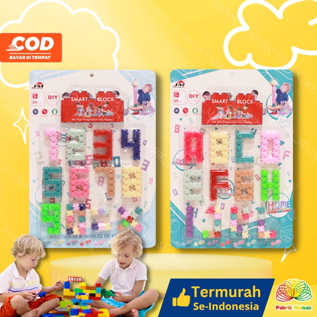 Jual MAINAN EDUKASI SMART BLOCK ANGKA HURUF ABC 123 BISA JADI BALOK ...