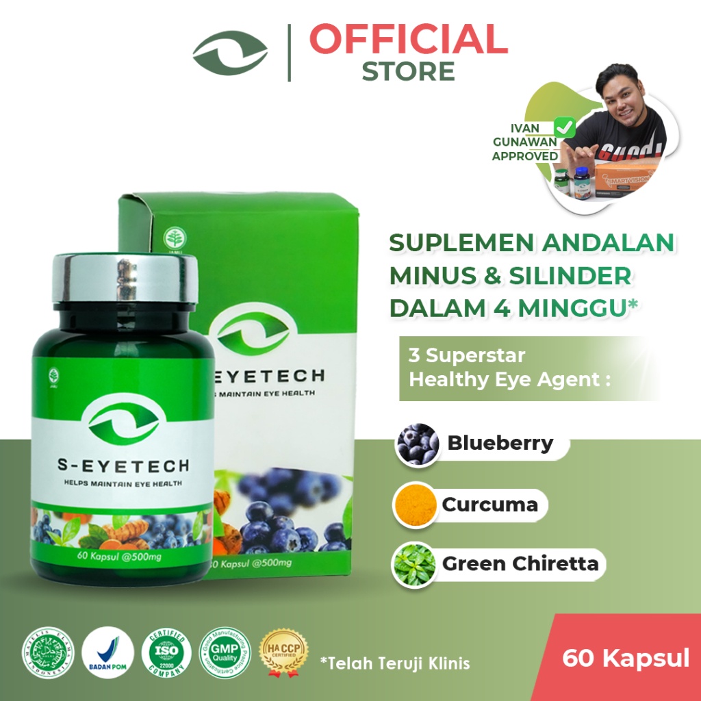 Jual Produk-S-EYETECH ( Suplemen Kesehatan Mata Terbaik ) Herbal & BPOM | Shopee Indonesia