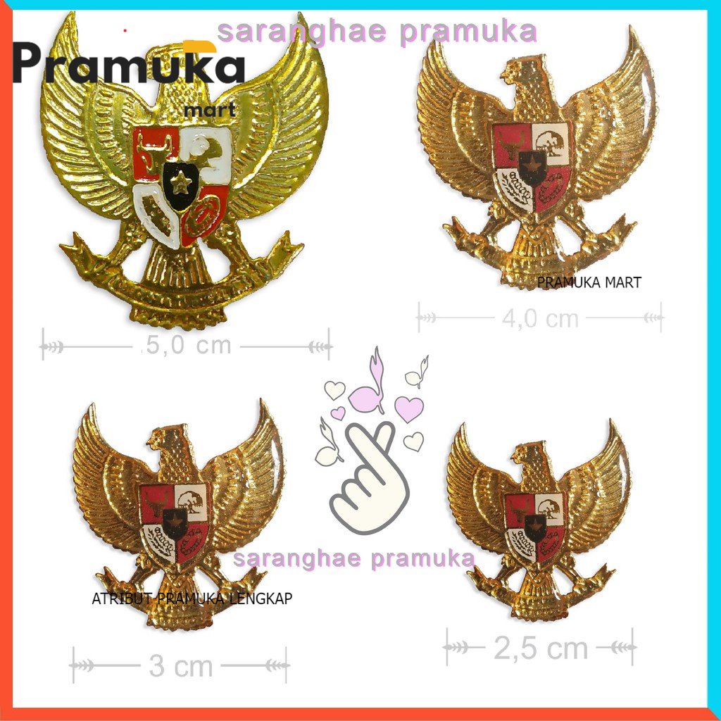 Jual Pin Garuda pancasila Lencana garuda Bros Logam Kuningan 2,5cm 3cm ...