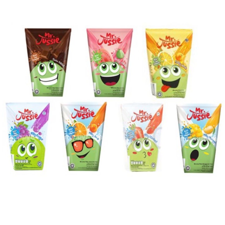 Jual MINUMAN JUS MR. JUSSIE BUAH SUSU 90ml RASA MILKY STRAWBERRY JAMBU ...