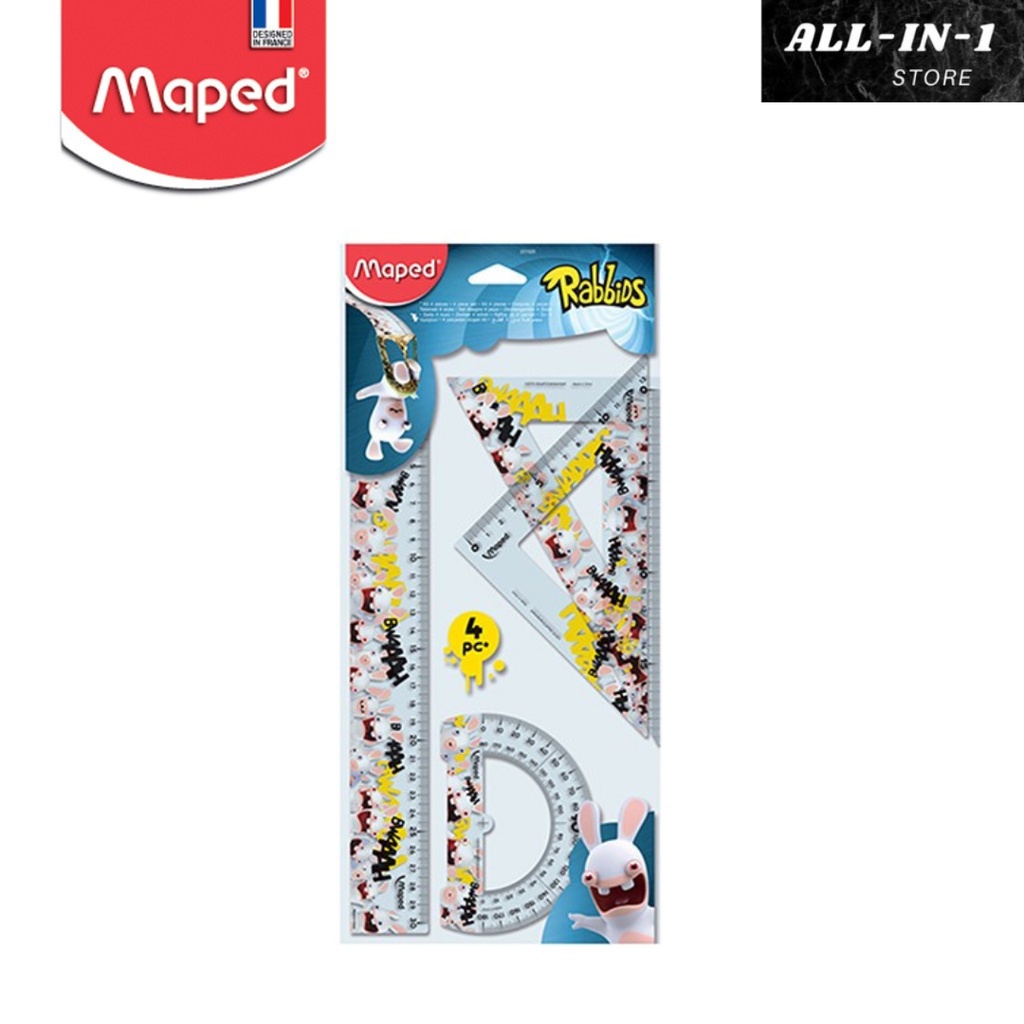 Jual Maped Ruler Rabbids Large Set - 4 pcs | Shopee Indonesia