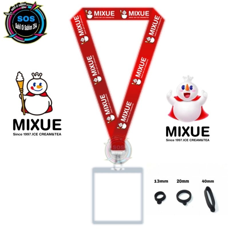 Jual TALI LANYARD MIXUE ICE CREAM &TEA GANTUNGAN KUNCI/GANTUNGAN ID ...