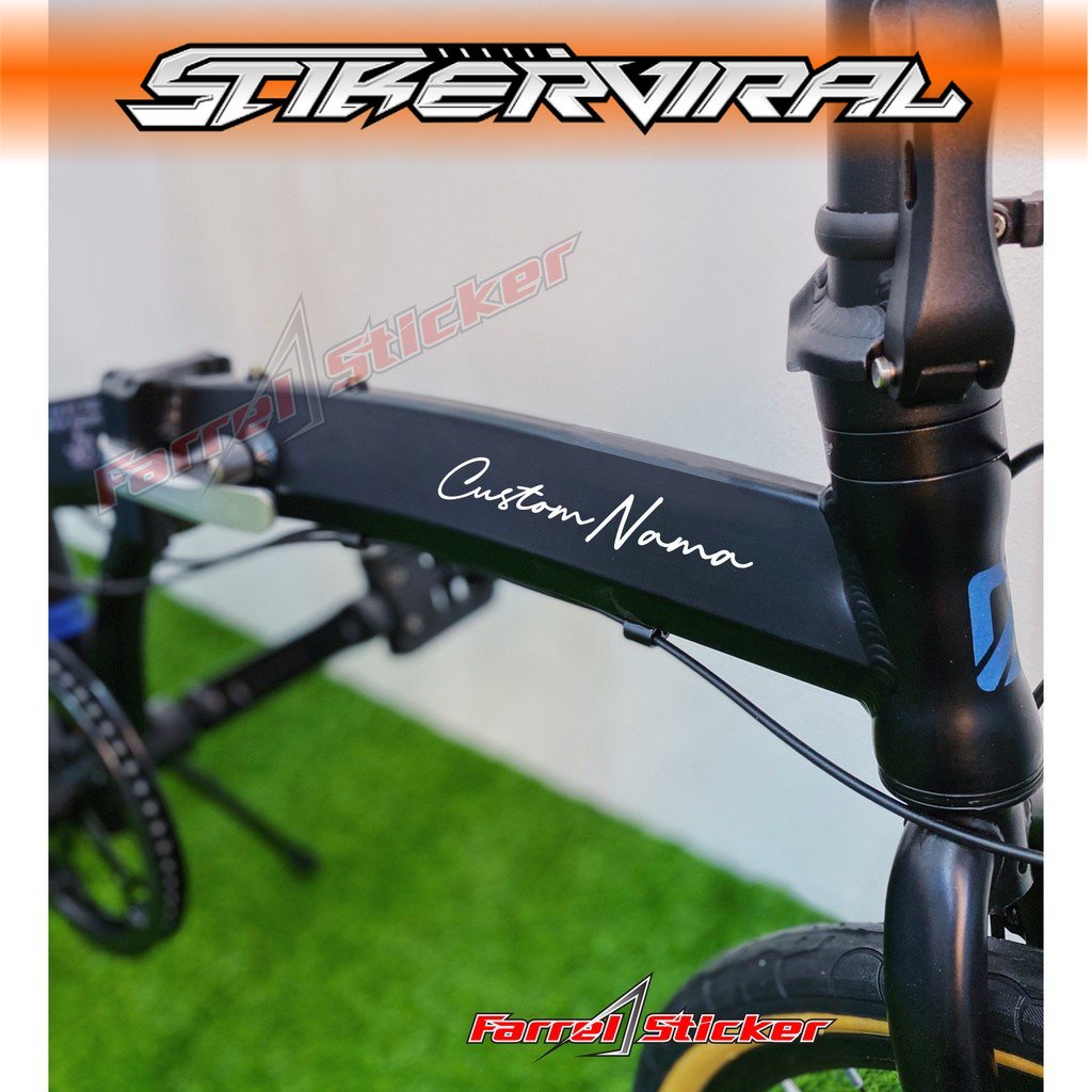 Jual stiker nama sticker CUSTOM sepeda | Shopee Indonesia