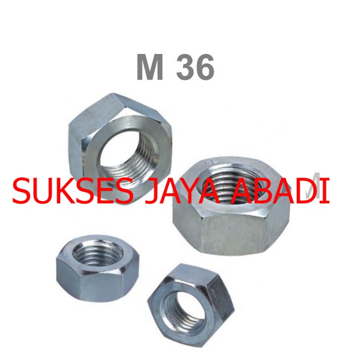 Jual MUR HEX / HEX NUT PUTIH M36 / MUR PUTIH / MUR HEXAGON / MUR KUNCI ...