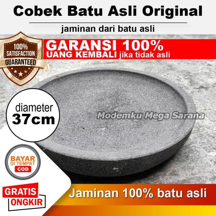Jual Cobek Batu Asli Jumbo Besar Original Cowek Coek Coet Cowet - 37 cm ...