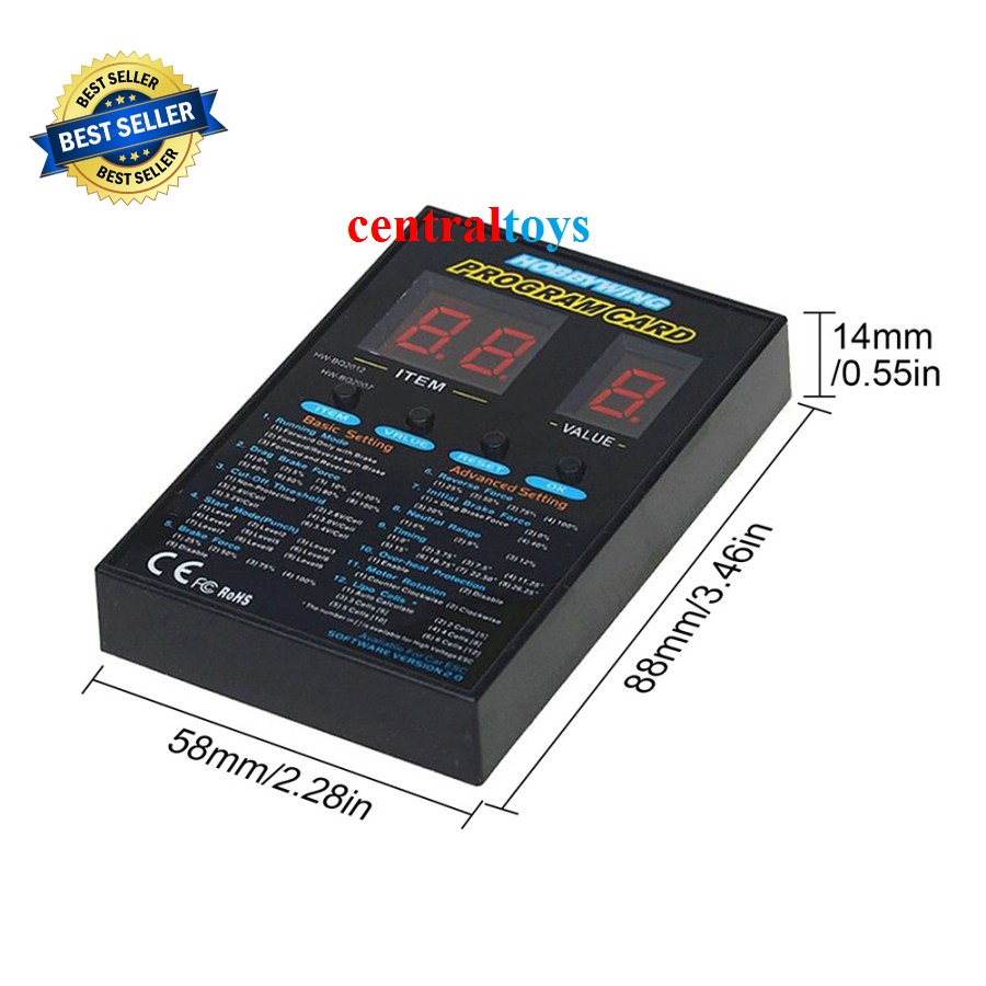 Jual HOBBYWING program card original for ESC rc car rc boat EZRUN ...
