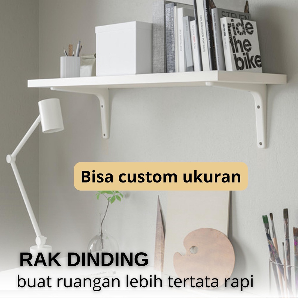 Jual Rak Dinding Tempel Lebar 20cm Buku Kayu Papan Ambalan Gantung ...