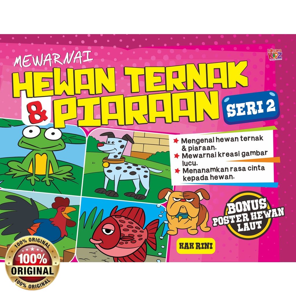 Jual Buku Mewarnai Hewan Ternak & Piaraan: Seri 2 | Shopee Indonesia