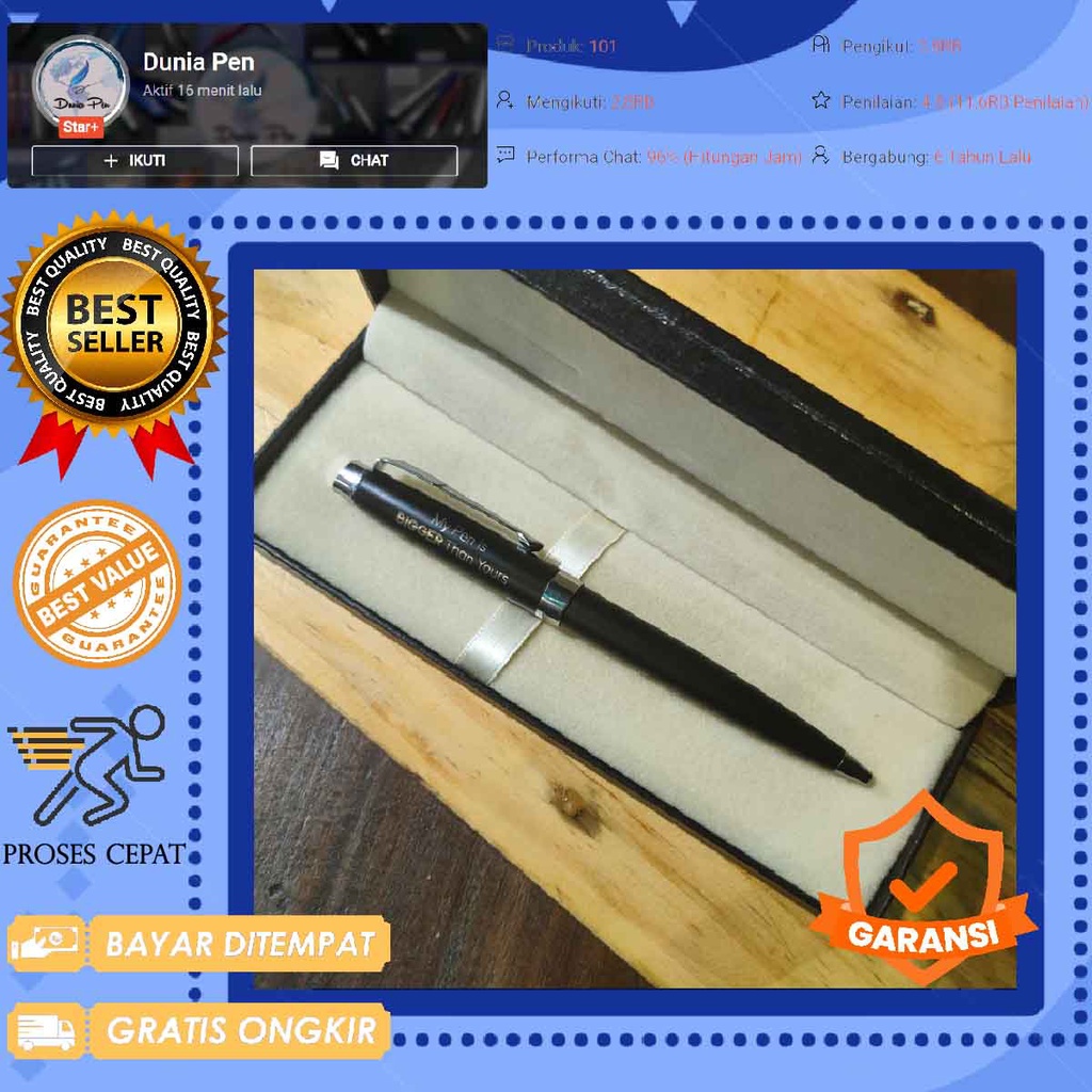 Jual Custom Nama + Pulpen Metal 317, Pen Grafir Nama | Shopee Indonesia