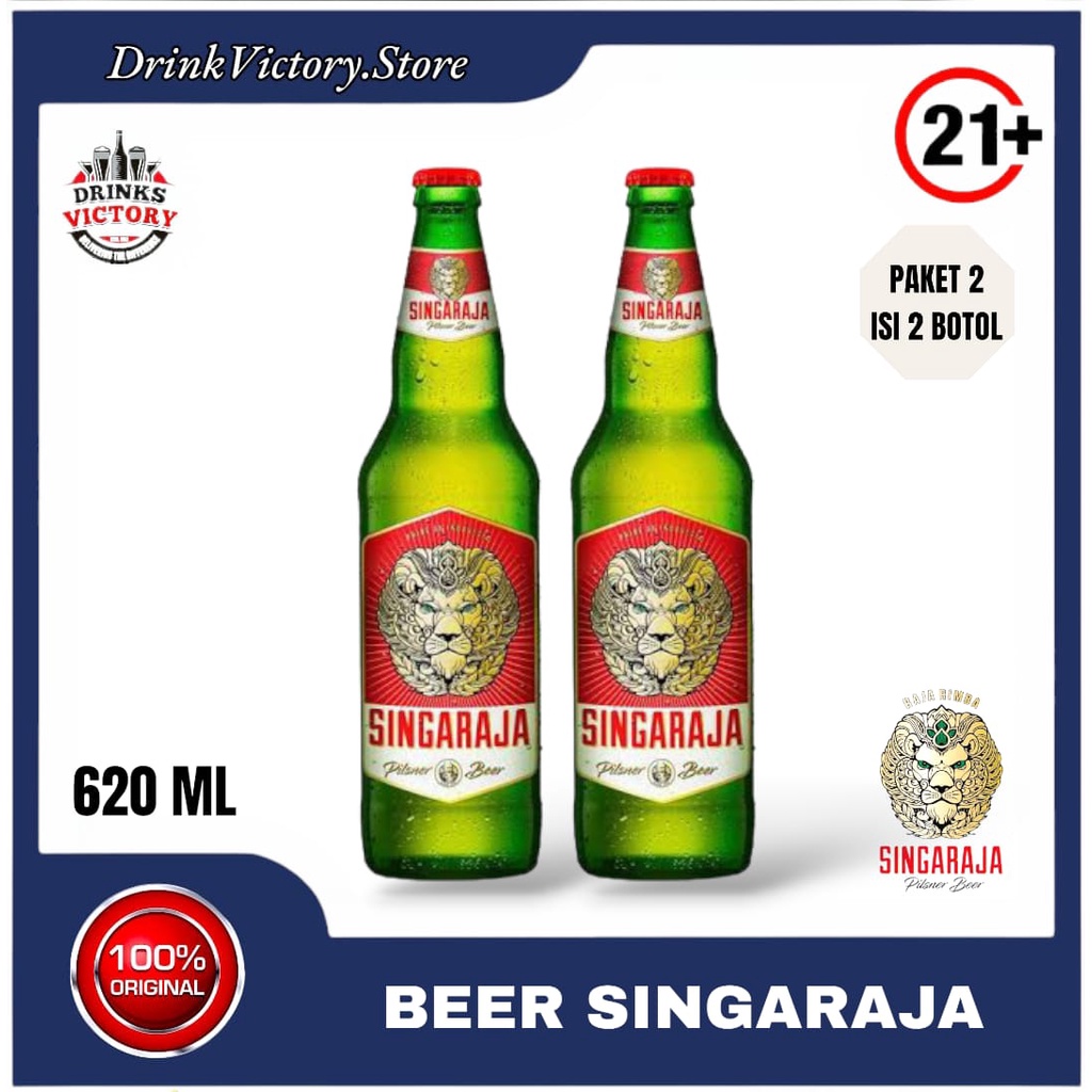 Jual Paket 2 Beer Bir Singaraja Pilsener 620ML ( Original & Resmi ...