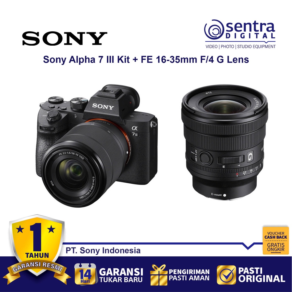 Jual Sony Alpha A7 Mark III Kit with FE 16-35mm F/4 G Lens ( SEL1635G ...