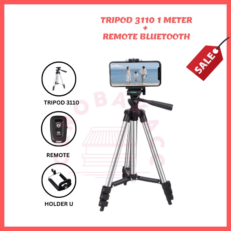 Jual [Paket] Tripod 3110 + Remote Tomsis Bluetooth Wireless / Tripod 1 ...