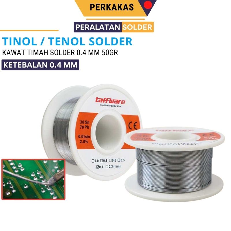 Jual Tinol Tenol Kawat Timah Solder Penyambung Komponen Elektronik PCB ...