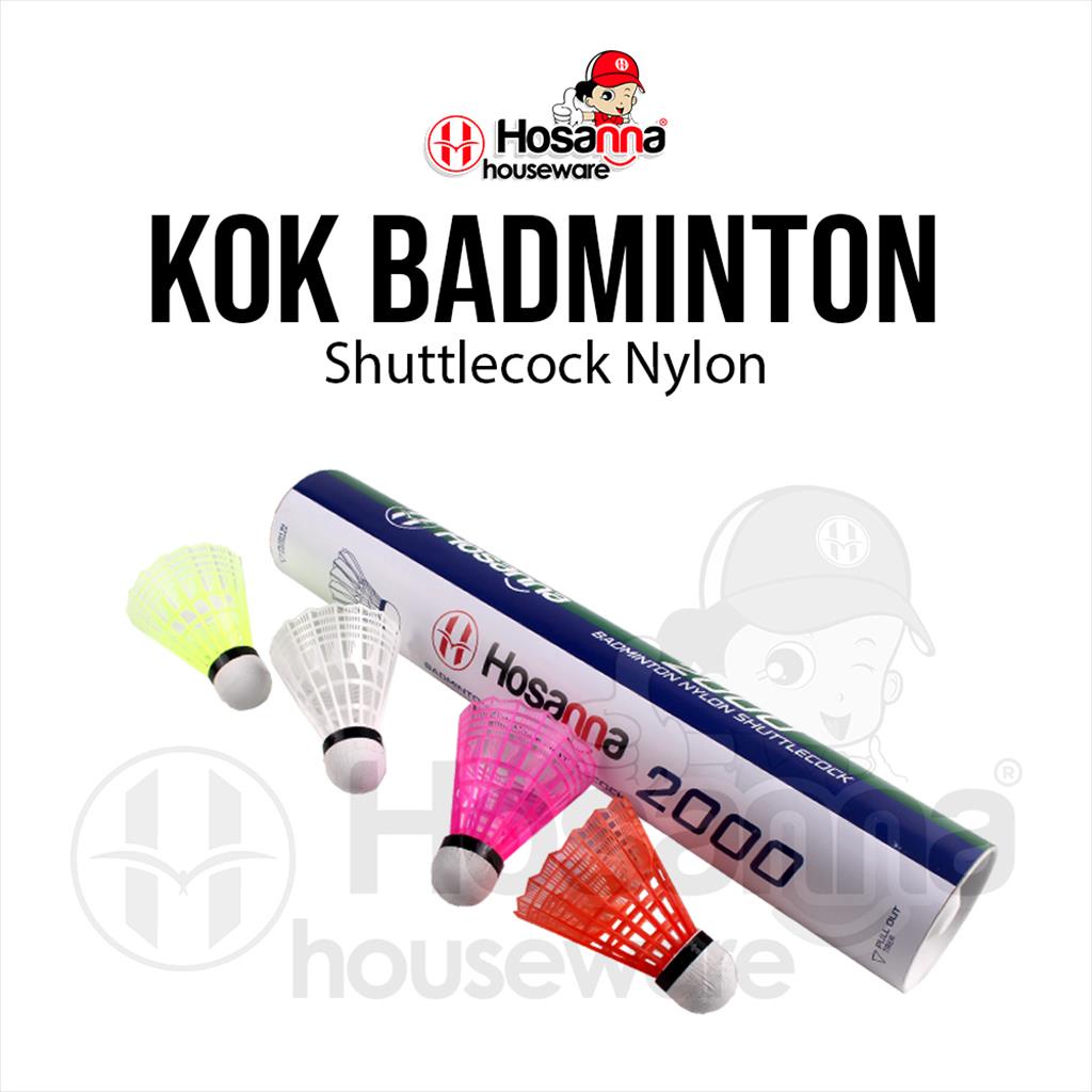 Jual 12 pcs Shuttle Cock Plastik / Kok Badminton Plastik Merk Hosanna ...