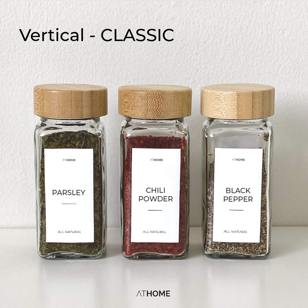 Jual ATHOME Bamboo Spice Jar 120ml / Tempat Botol Bumbu Dapur Estetik ...