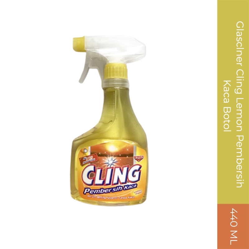 Jual Glasclner Cling Lemon Pembersih Kaca Botol 440ml | Shopee Indonesia