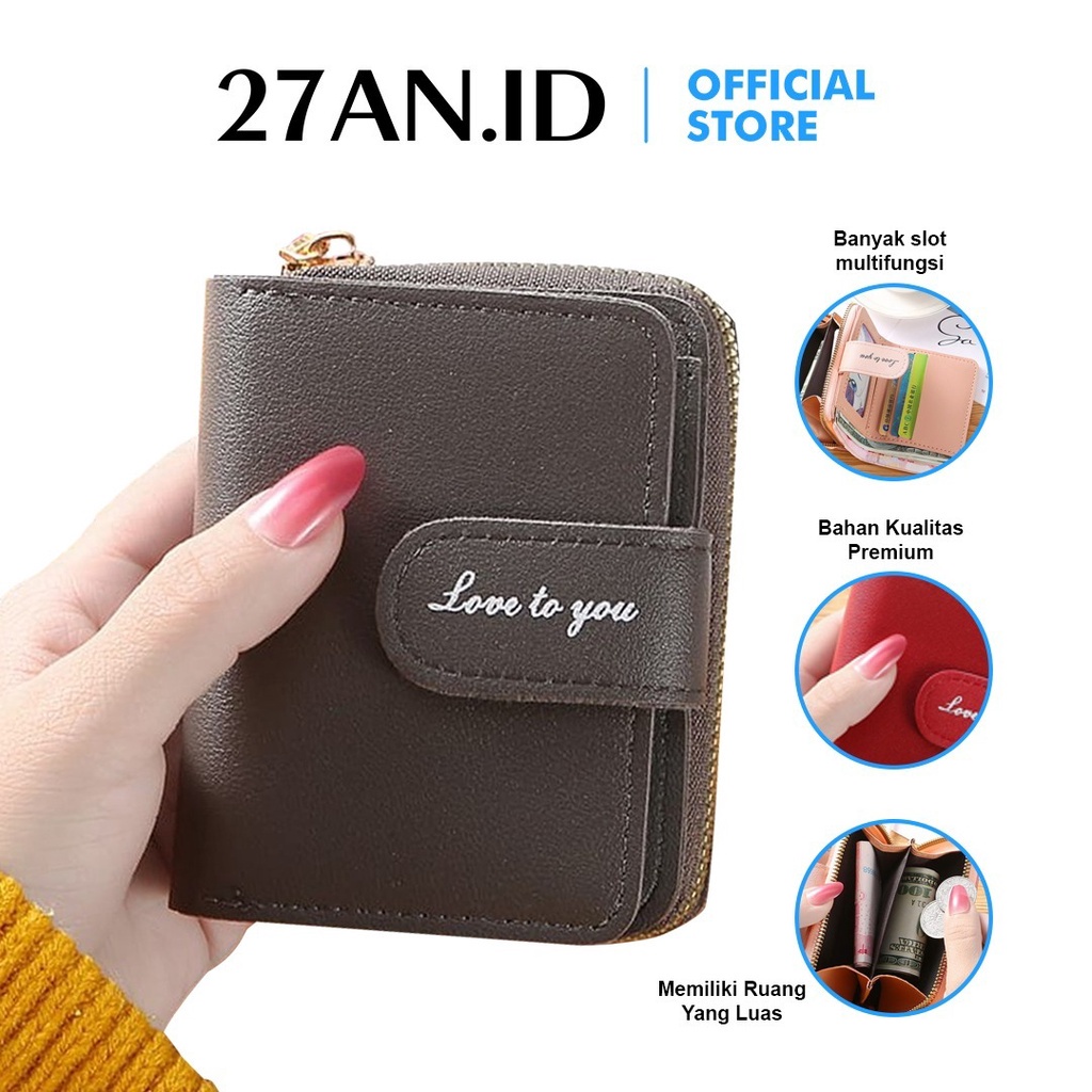 Jual ( 27AN.ID ) Dompet Wanita Lipat Resleting 818 Fashion Wanita Import Real Pict | Shopee ...