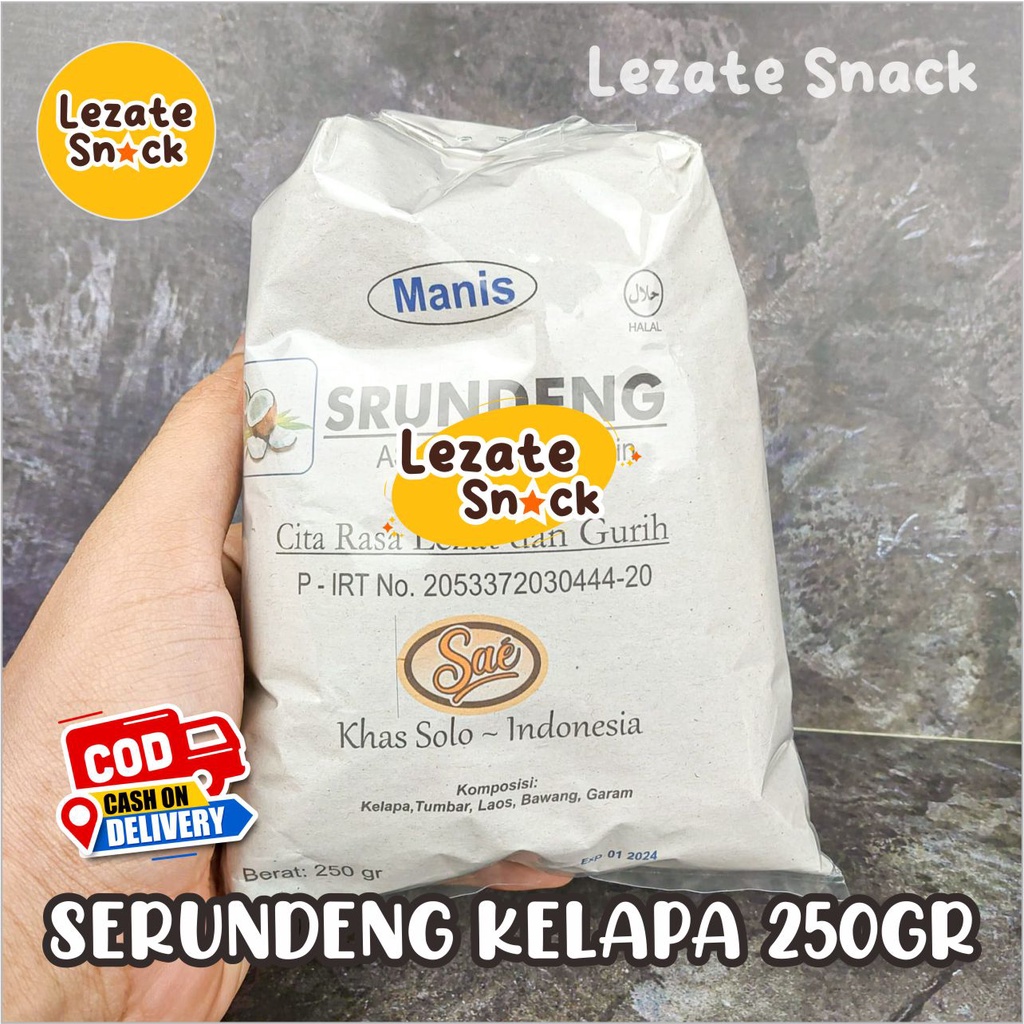 Jual Sedap Snack - Serundeng Kelapa 250gr Murah Renyah Rasa Manis Pedas ...