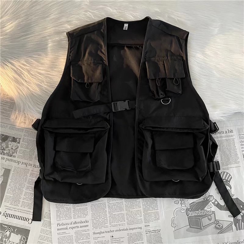 Jual Men's Fashion Japanese Brand Vest Men's Tactical Tank Top Multi ...
