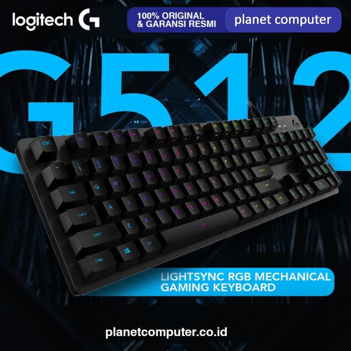 Jual KEYBOARD GAMING LOGITECH G512 CARBON RGB MECHANICAL - GX RED LINEAR - GX RED | Shopee Indonesia