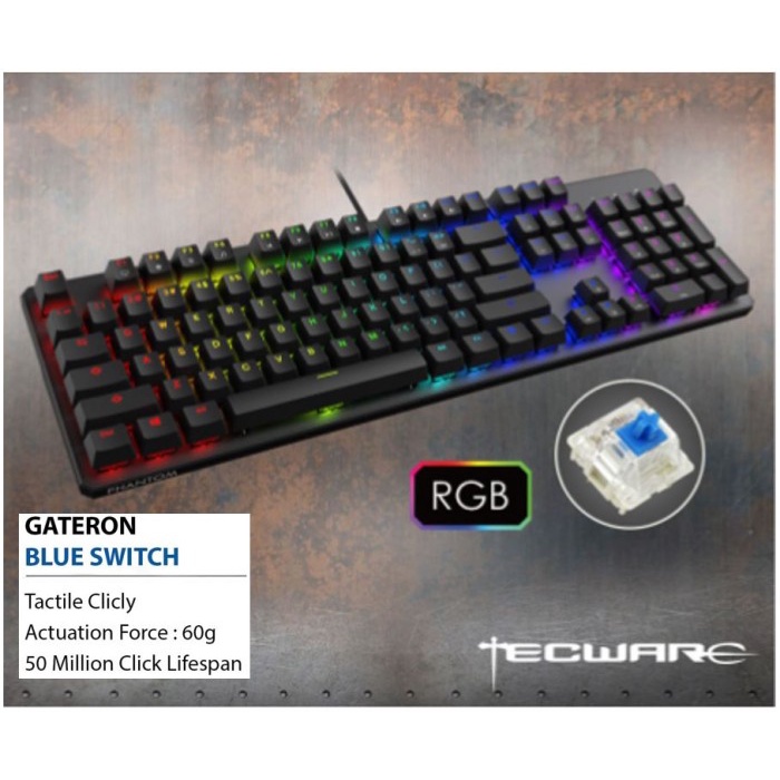 Jual Tecware Keyboard Phantom Elite 104 RGB - Gateron Mechanical Gaming ...