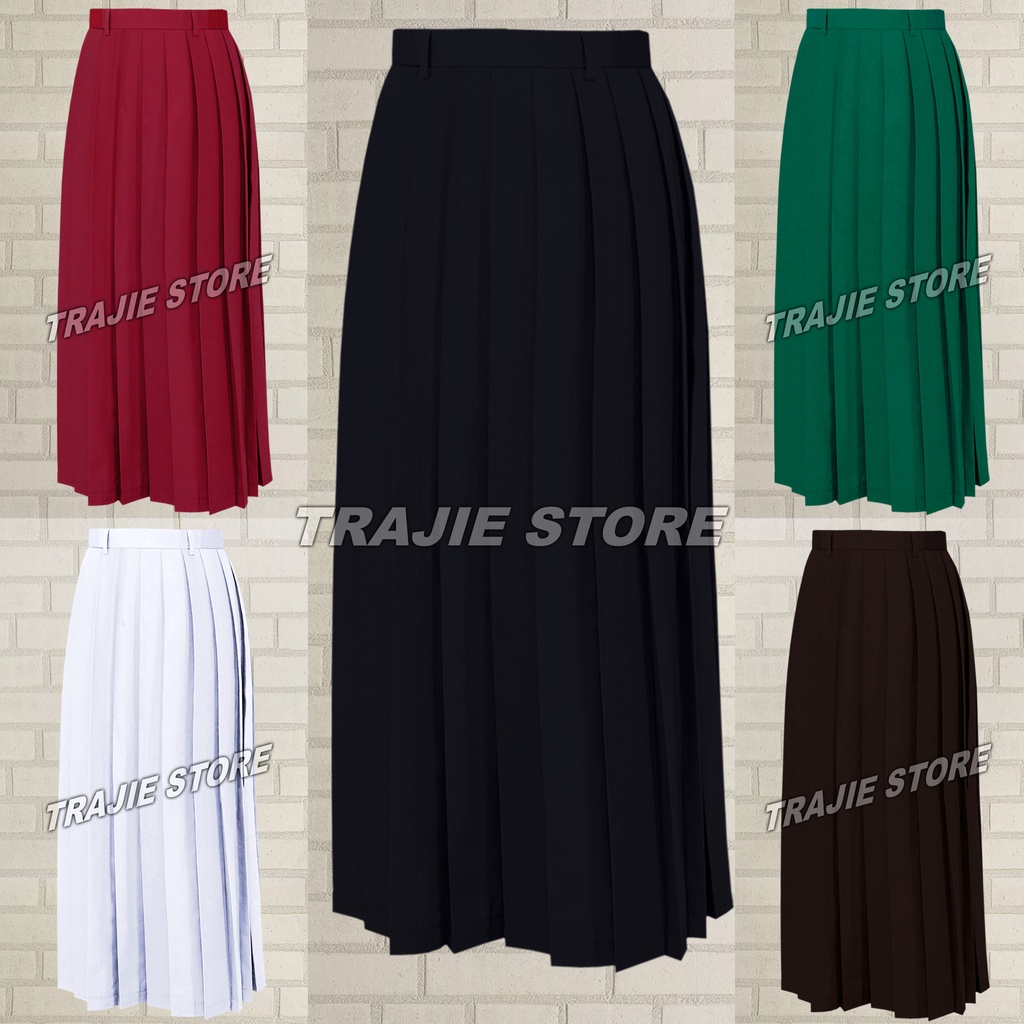 Jual Seragam sd mi rok panjang sd merah,coklat,putih,hitam,hijau seragm ...