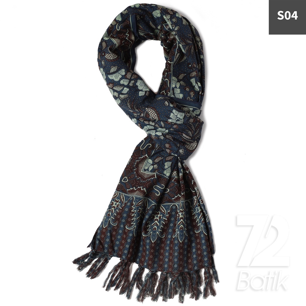 Jual SYAL BATIK SCARFT Premium Motif Burung Gelatik Warna Biru 723339 ...