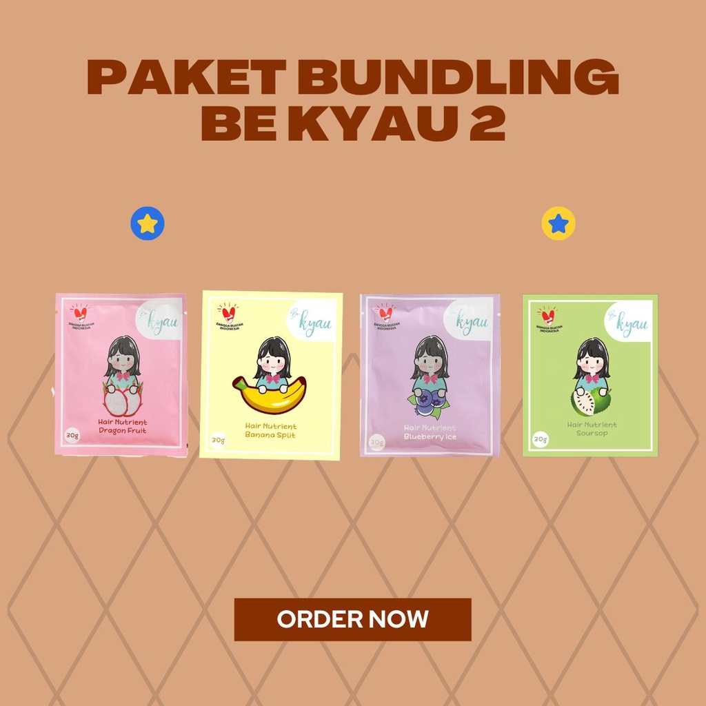 Jual Be Kyau Paket Bundling 2 ( 4 Hair Nutrient 30 gr) | Shopee Indonesia