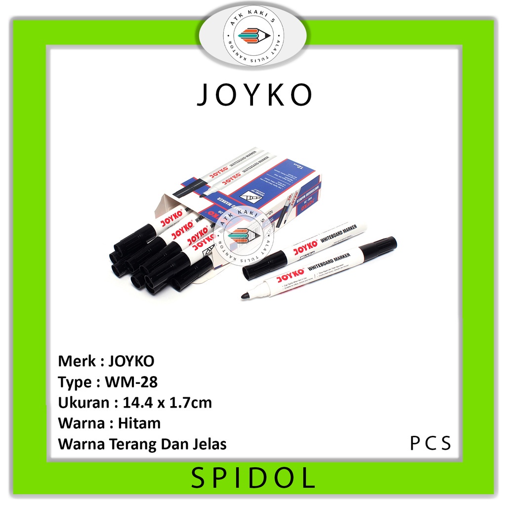 Jual JOYKO - Whiteboard Marker WM-28 Hitam - Pcs | Shopee Indonesia