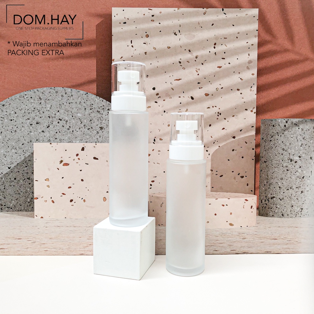 Jual 100ml Botol Spray Clear Kaca Frosted 7PS Face Mist Hair Spray ...