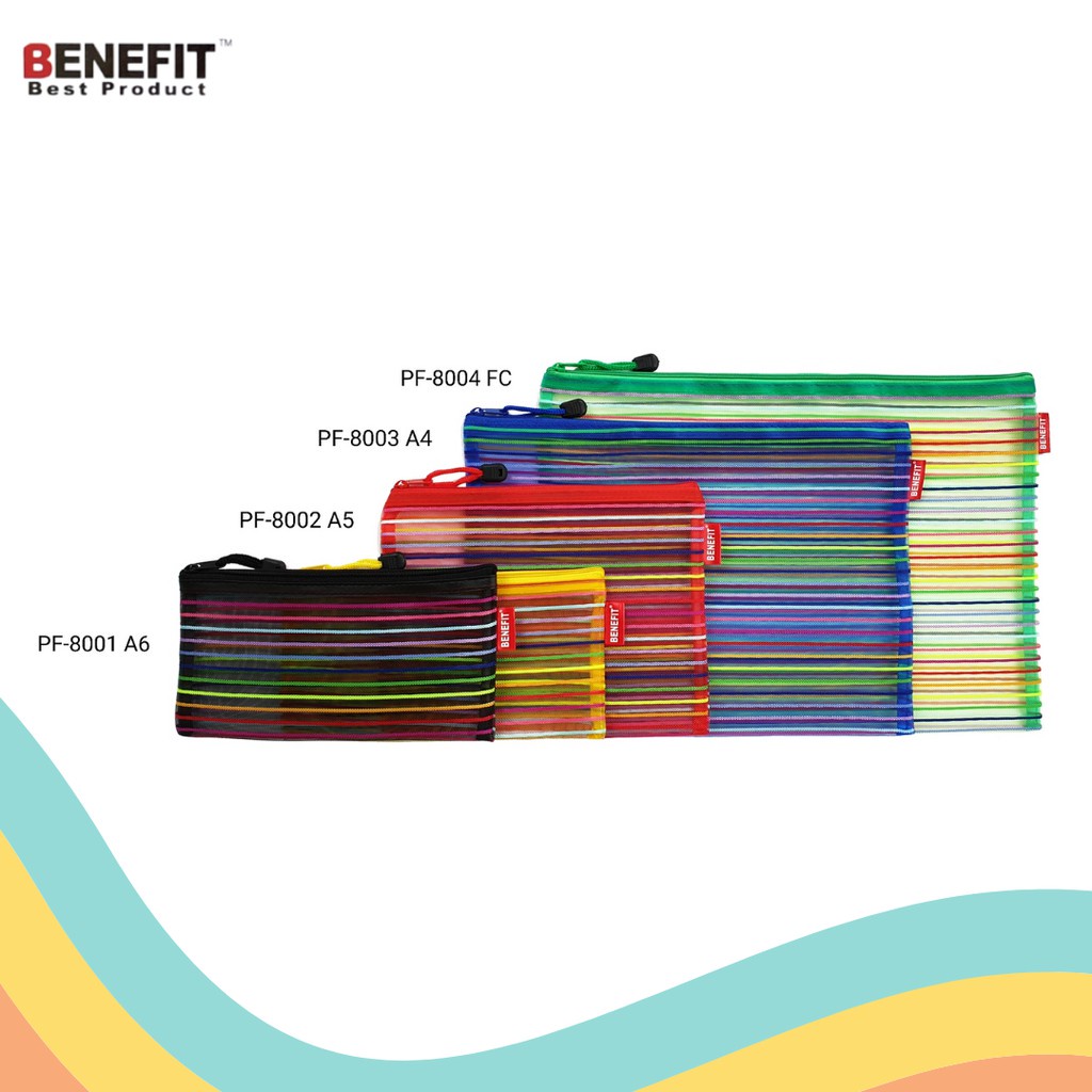 Jual KOTAK PENSIL JARING POLOS DAN MOTIF RAINBOW │ ZIPPER BAG A5 POLOS ...
