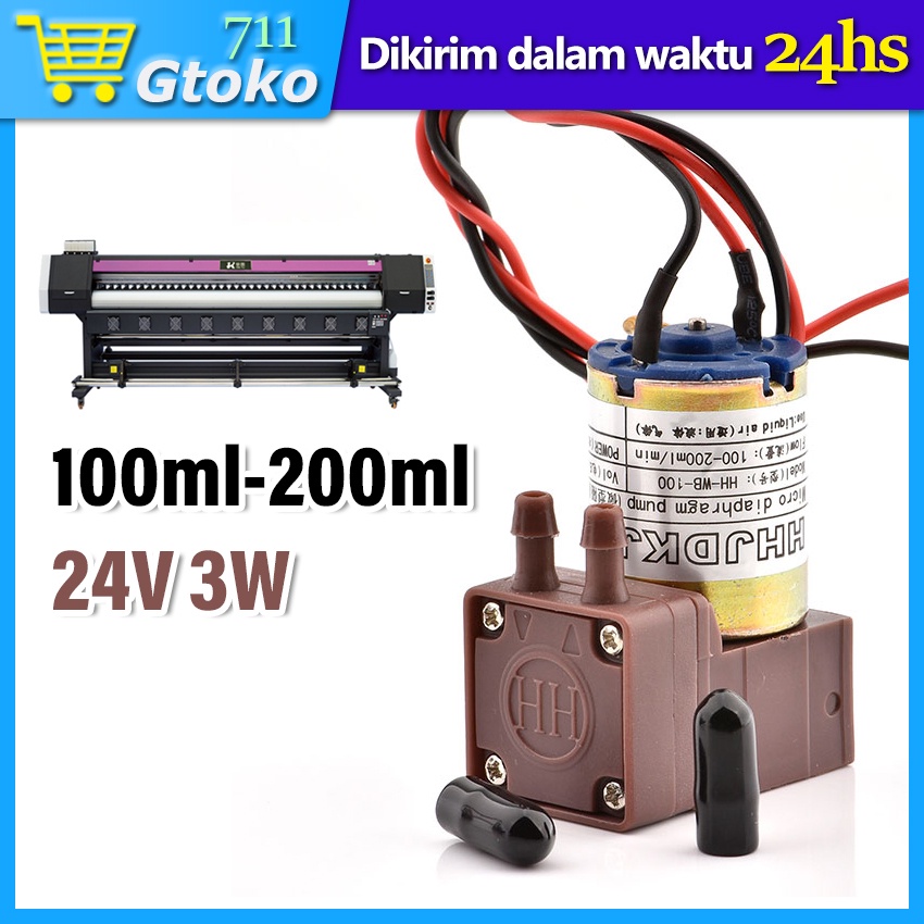Jual Small Ink Pump DC 24 Volt 3 Watt Pompa Tinta Solvent Printing ...