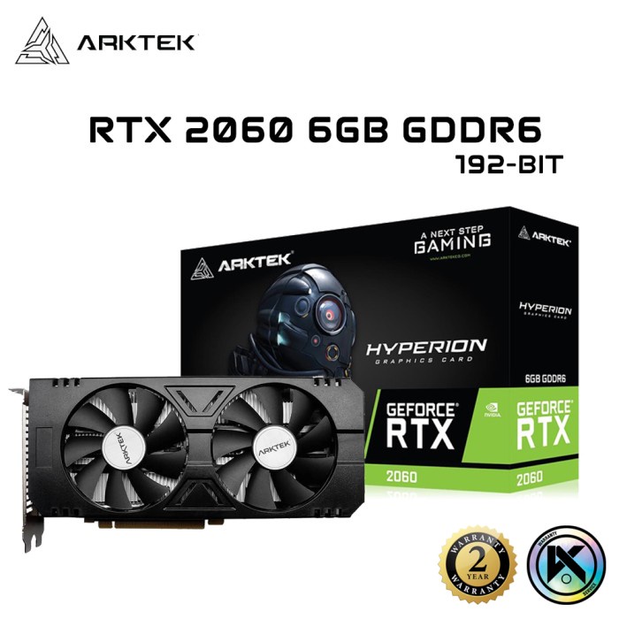 Jual VGA KYO Arktek GeForce RTX 2060 6GB GDDR6 128Bit ATX RTX2060 DUAL ...