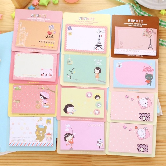 Jual Sticky Notes Karakter Kertas Memo Unik A3 Memopad Kertas Catatan ...
