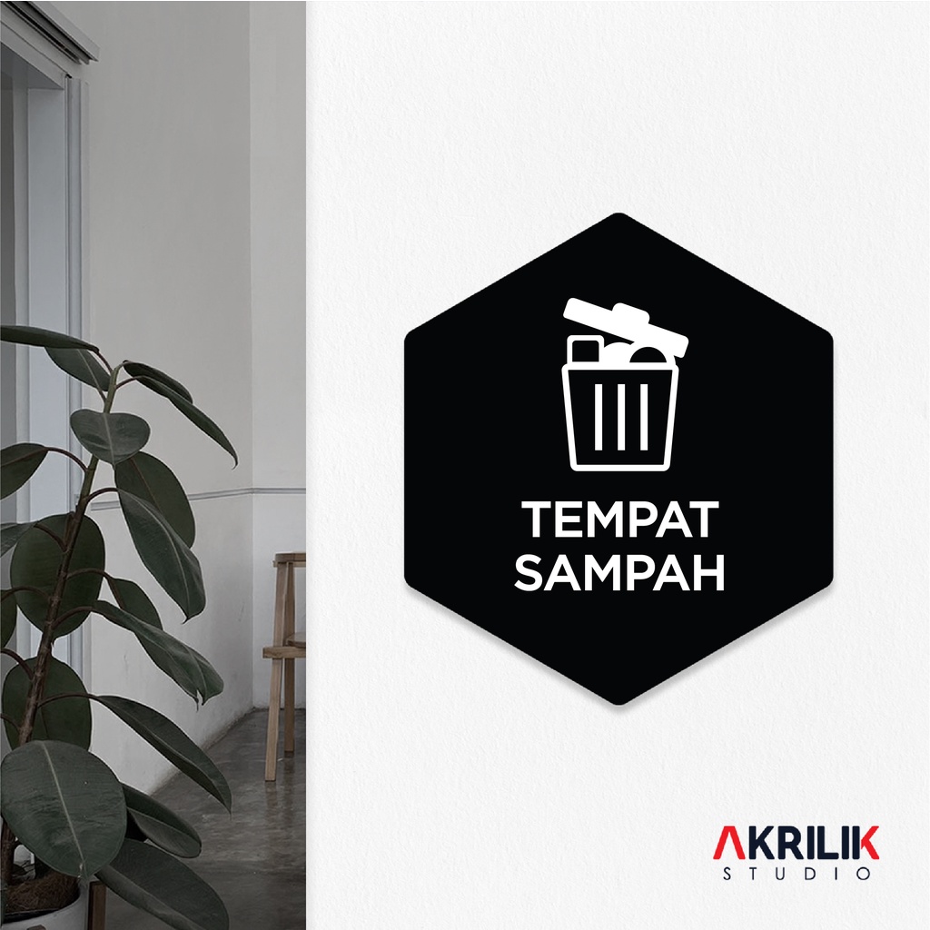 Jual Sign Board Akrilik Tempat Sampah Papan Acrylic Signage Tempel ...