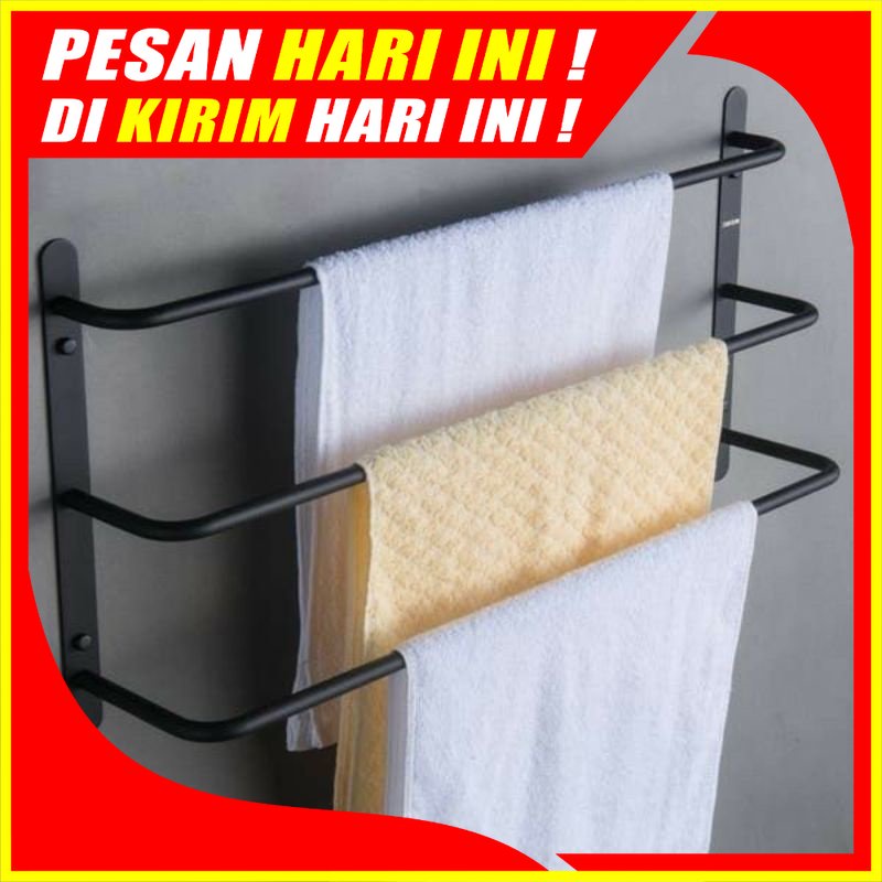 Jual (H51) rak gantung handuk tempat baju gantungan besi 8 mm variasi 2 ...