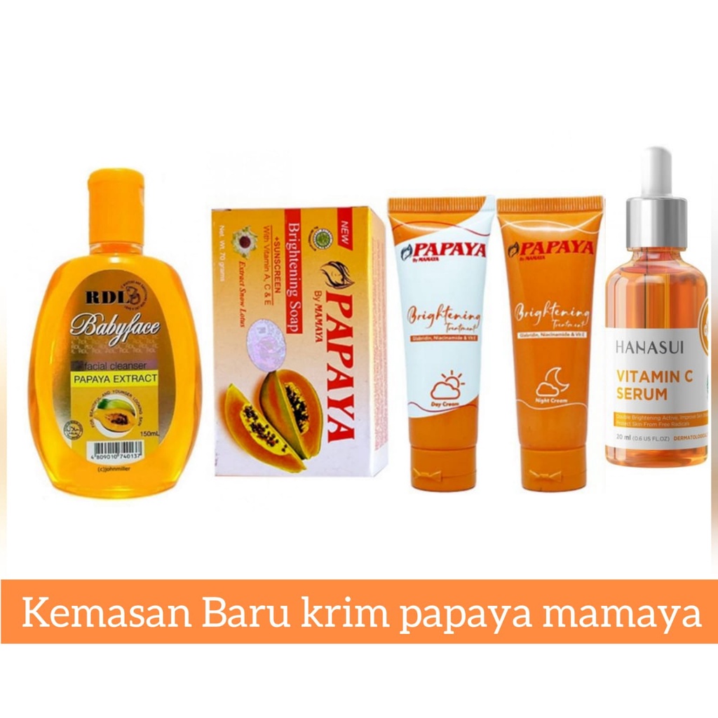 Jual PAKET CREAM PAPAYA / PAKET PEMUTIH PEPAYA / ISI 5 PCS ( CREAM ...