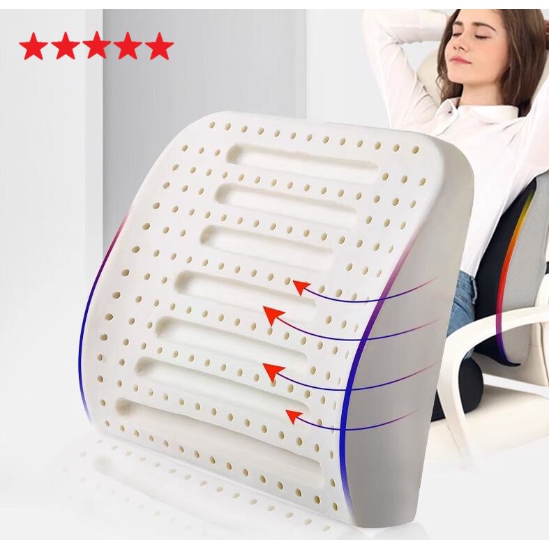 Jual Latex Lumbar Bantal Massage Lumbar Back Support Sandaran Punggung ...