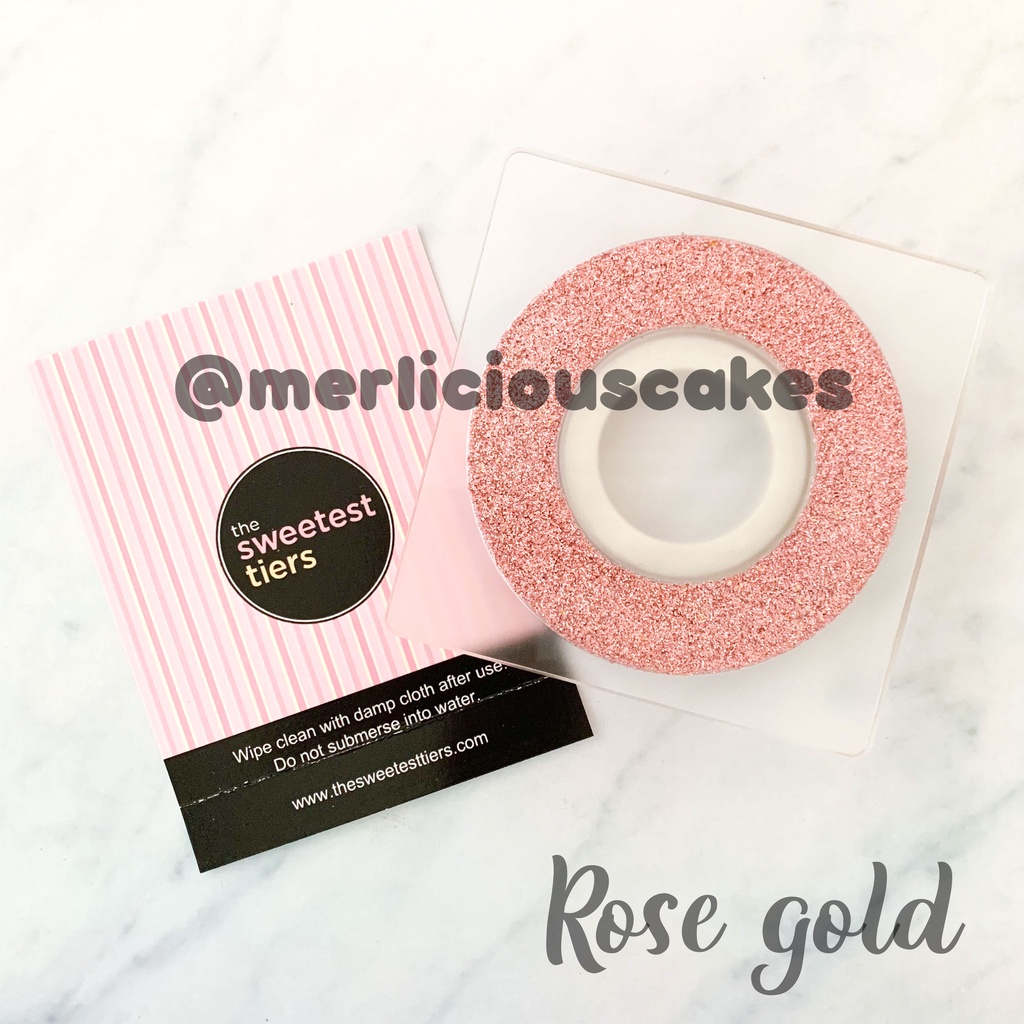 Jual Rose Gold Glitter Turntable The Sweetest Tiers | Shopee Indonesia