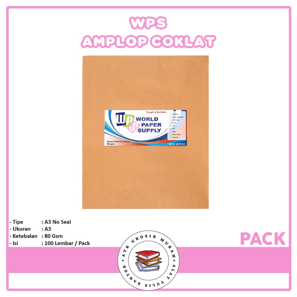 Jual WPS - Amplop Coklat Polos Ukuran A3 - Pack | Shopee Indonesia