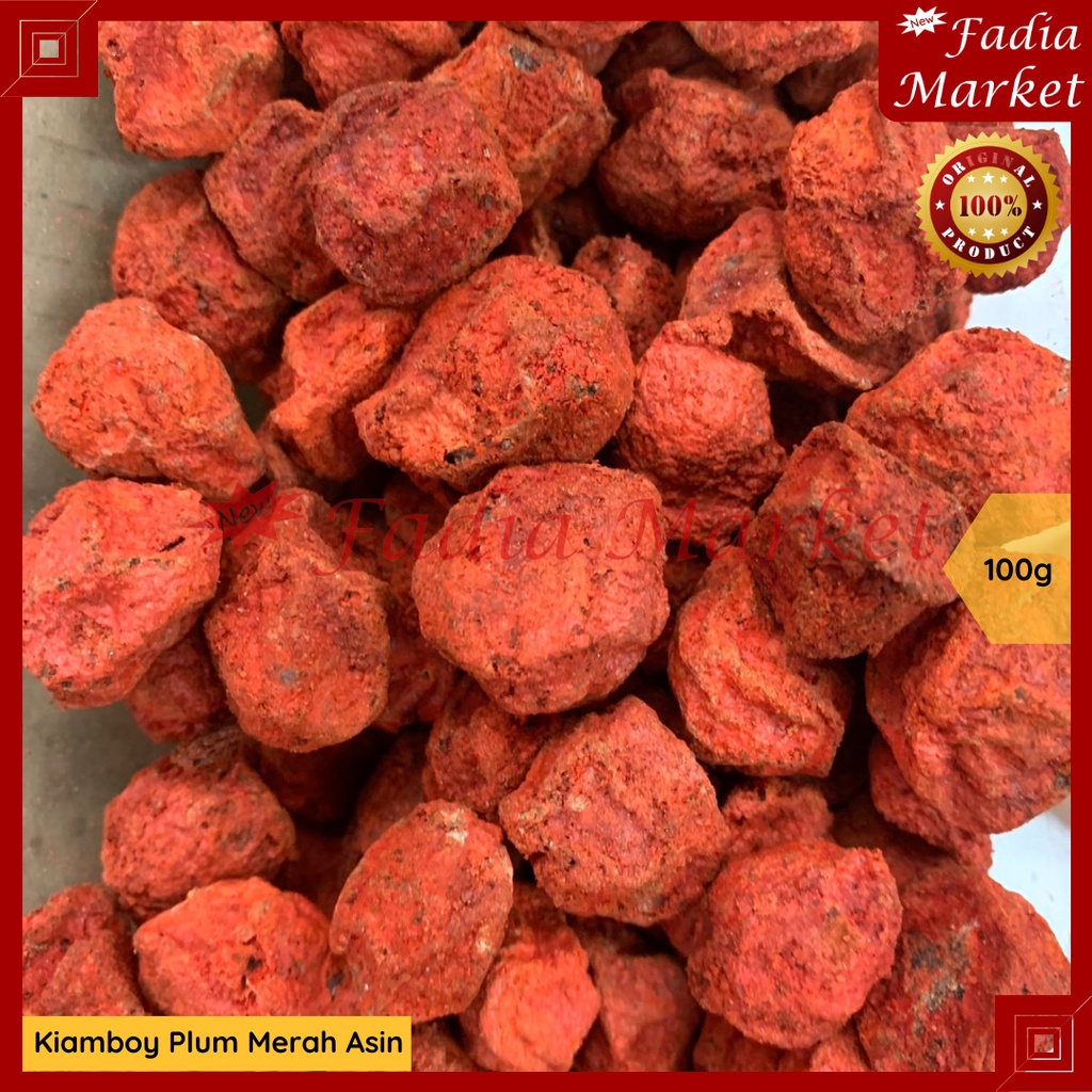 Jual Manisan Asinan Kiamboy Kiamoy Plum Merah Asin 100g | Shopee Indonesia