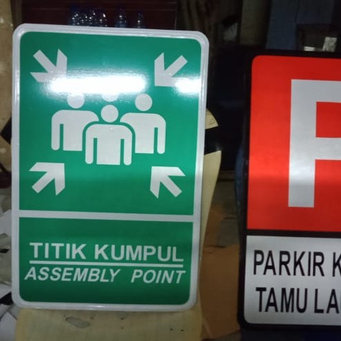 Jual Rambu Assembly Point 40x70 Custom | Shopee Indonesia