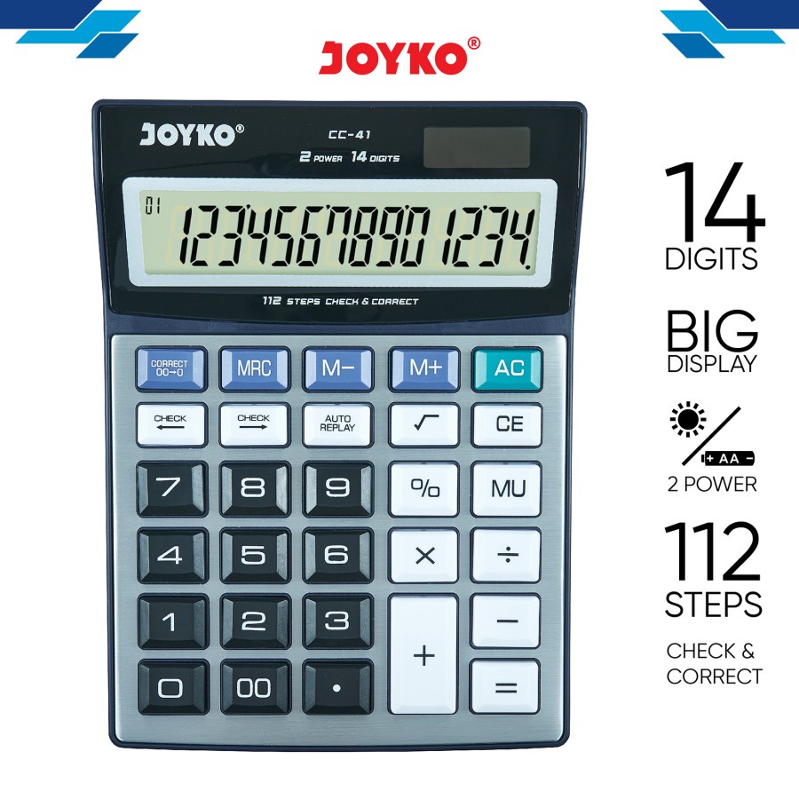 Jual Kalkulator BIG Display JOYKO CC-41 - CHECK CORRECT Calculator ...