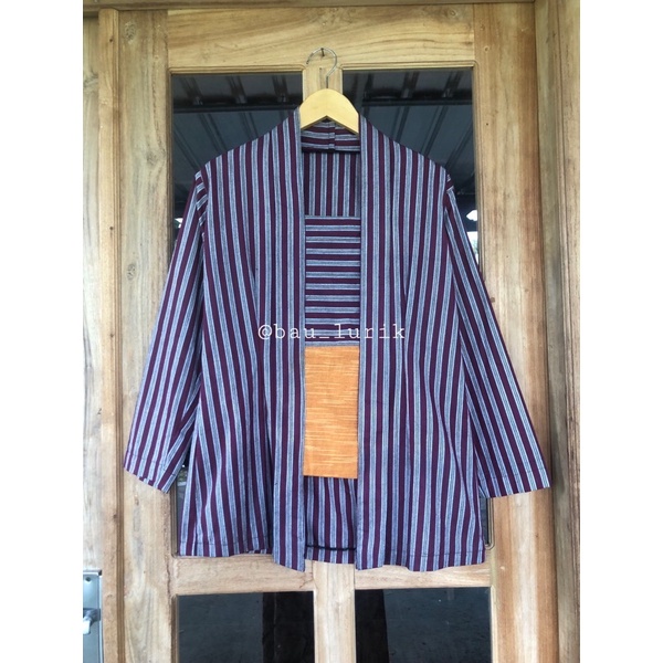 Jual Kebaya dan Sorjan Lurik Baju Kebaya Tenun Lurik Premium ATBM Lurik | Shopee Indonesia